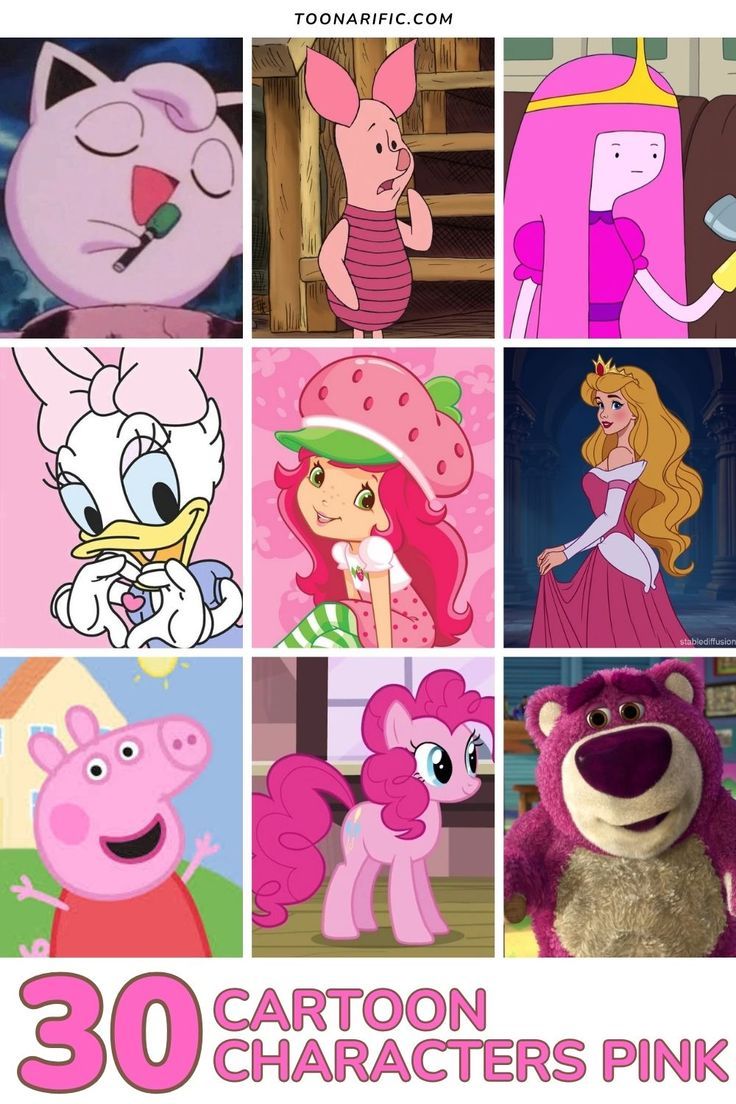 30 Pink Cartoon Characters That Are Both Cute & Interesting